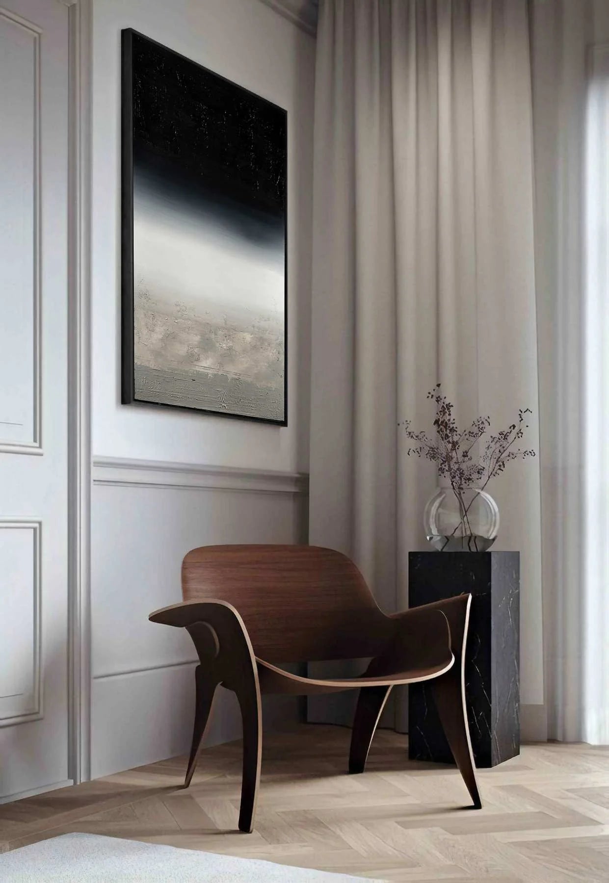 Nemanja Nikolic - '444-010' - Abstract - Framed Canvas Print — New Look Art