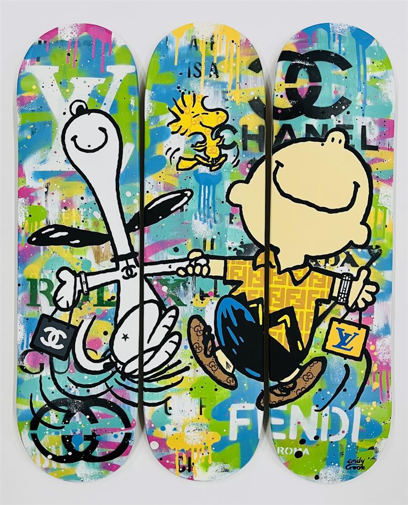 Emily Crook - 'Charlie And The Gang - Skatedeck' - Original Wall Art ...