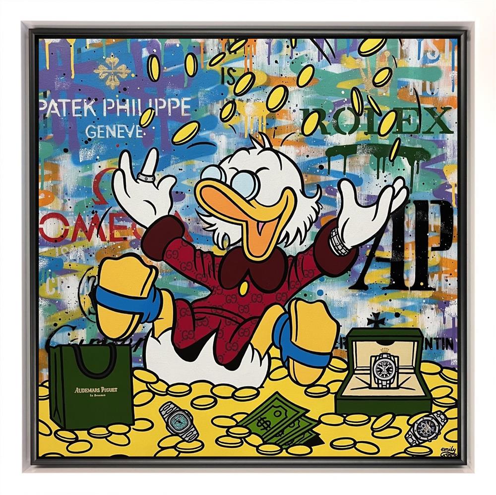 Emily Crook - 'Counting My Coins' - Framed Original Art — New Look Art