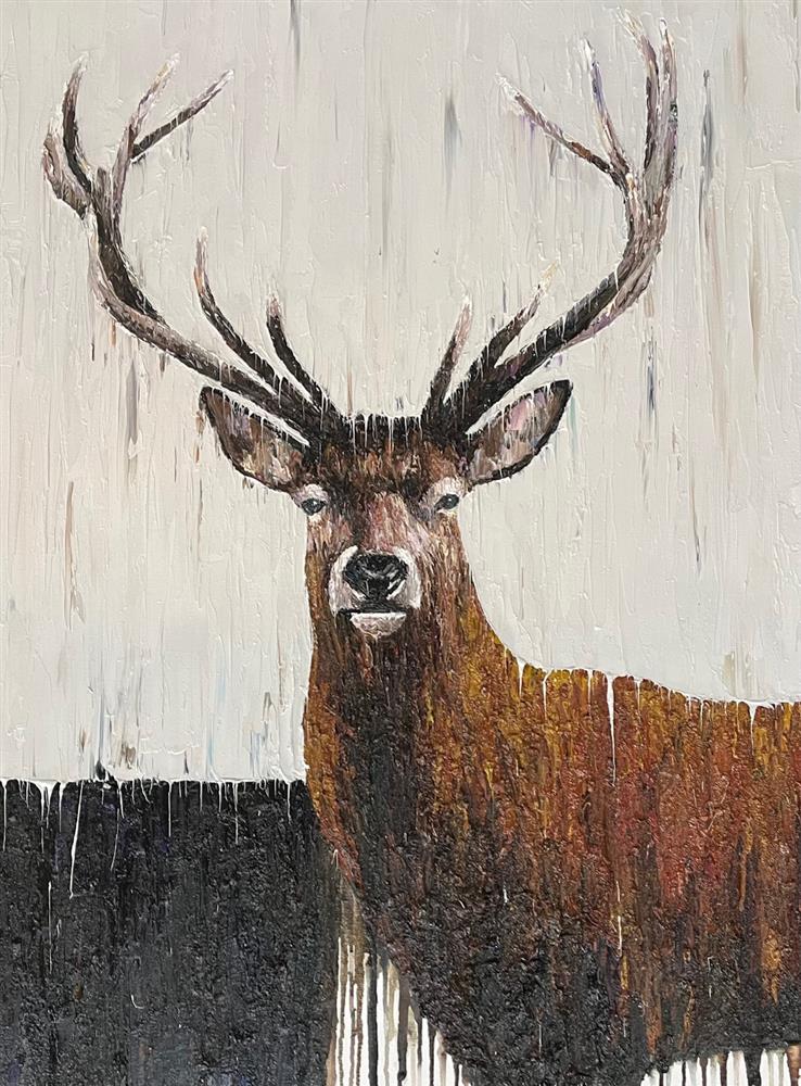 Carl Melegari - 'Stag' - Framed Original Artwork — New Look Art