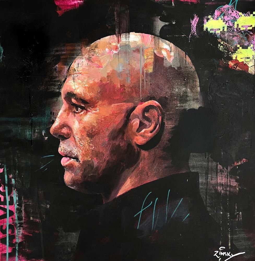 Zinsky - 'Joe Rogan' - Framed Original Artwork — New Look Art