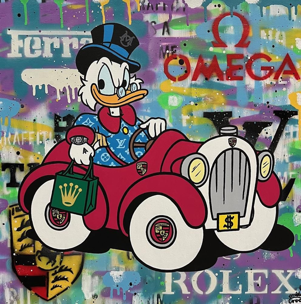 Emily Crook - 'Hot Wheels' - Framed Original Art — New Look Art